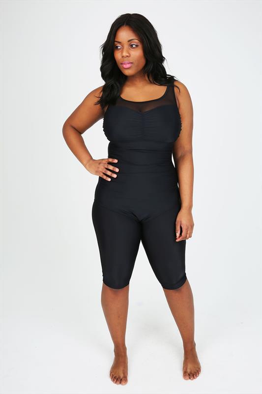 Black Stretch Swim Shorts Plus Sizes 161820222426283032